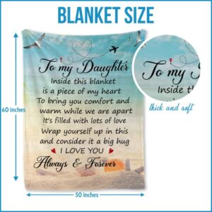 Fastpeace to My Daughter Blanket, Gifts for Daughter from Mom Dad, Christmas Birthday Graduation Thanksgiving Mother Day Best Gift Ideas Throw Blanket for Daughter