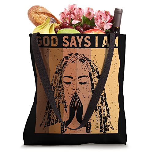 God says i am Locd rastafarian rasta dreadlocks Tote Bag