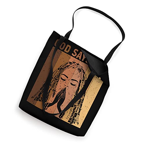 God says i am Locd rastafarian rasta dreadlocks Tote Bag