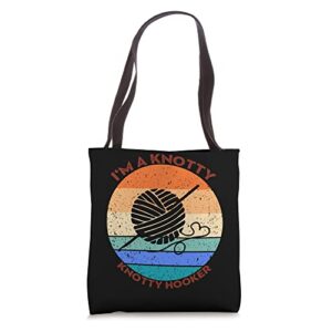 i’m a knotty knotty hooker retro vintage tee tote bag