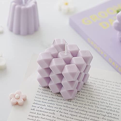 2PC Premium Floating Bubble Candle Gift Set | 100% Handmade Scented Soy Wax Candles | TikTok Bedroom Decor Aesthetic | Aromatherapy Decorative Candles | Wedding Decor | White(Freesia)+Lilac(Lavender)