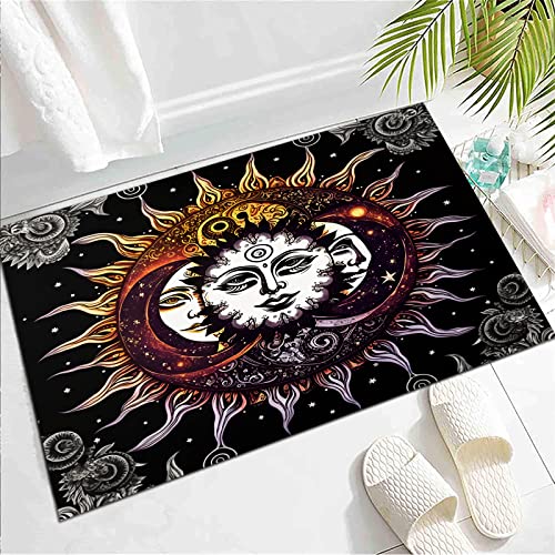 AVEEWA Mushroom Skull Sun Moon Area Rugs 3D Digital Print Carpet Living Room Bedroom Sofa Mat Door Mat Home Decoration