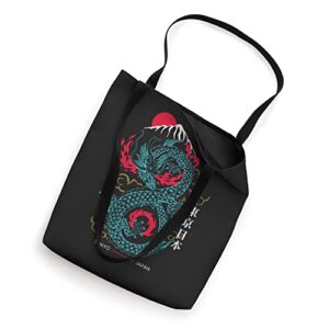 Tokyo Japan Asian Retro 80's Style Japanese Aesthetic Dragon Tote Bag