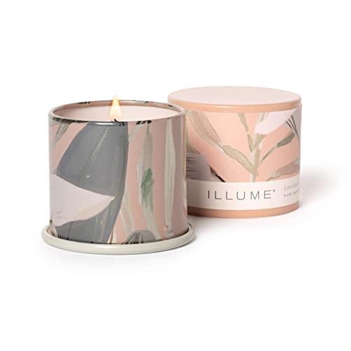 Illume Beautifully Done Essentials Coconut Milk Mango Demi Vanity Tin Scented Candle, 3 oz