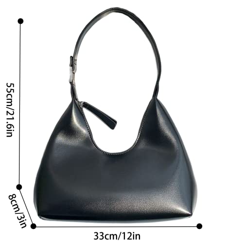 Women's Small Shoulder Bags Fashion Small Hobo Bags Women's Mini Wallets Women's Clutches (Black)