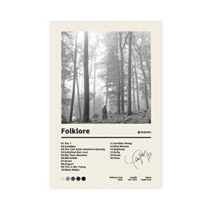 jkkuop folk music album cover signed limited poster canvas poster bedroom decor sports landscape office room decor gift unframe 12x18inch(30x45cm)