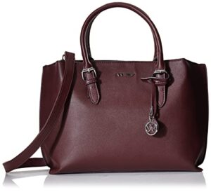 nine west doralia satchel merlot one size