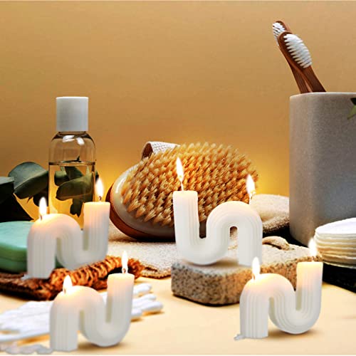 6 Pcs Twist Candle Cool Aesthetic Candle S Shape Candle Decorative Candle Minimalist Soy Wax Candle Lasting Relaxation Scented Candle Handmade for Wedding Christmas Birthday Gift Spa Yoga Room Decor