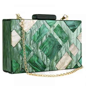 clutch purses women’s evening handbags rhombus pattern crossbody bags green hand bags for wedding cocktail prom