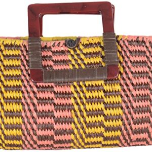 SENSI STUDIO, Nineties Handbag, Chocolate and Ochre