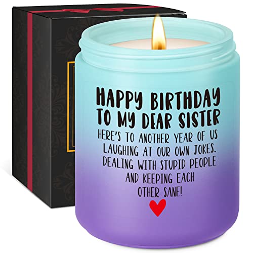 GSPY Sister Birthday Candle - Funny Birthday Gifts for Sister - Sister Birthday Gifts from Sister, Brother - Happy Birthday to My Dear Sister - Happy Birthday Gifts for Sister, Little, Big Sister