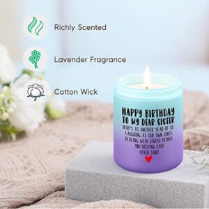 GSPY Sister Birthday Candle - Funny Birthday Gifts for Sister - Sister Birthday Gifts from Sister, Brother - Happy Birthday to My Dear Sister - Happy Birthday Gifts for Sister, Little, Big Sister