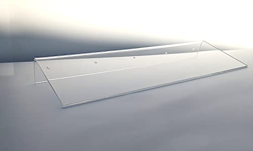 24" Long Clear Floating Shelf (8" deep)