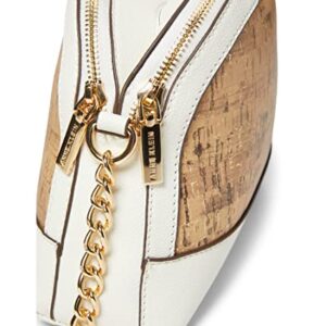 Anne Klein Triple Compartment Crossbody, Anne White/Cork