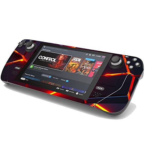 VEUENNS Full Set Games Decal Skin for Steam Deck console handheld gaming pc,Specially designed vinyl applique skin to Full steam deck coverage,provides protection and improves the feel of the trackpad