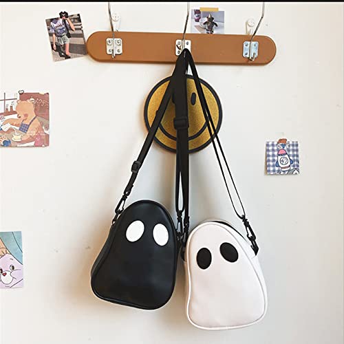 AfupGb Halloween Purse Cute Ghost Bag, Funny Cartoon Ghost Sarchel Crossbody Bag for Women, Women Shoulder Bags (White)