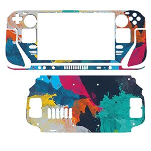 VEUENNS Full Set Games Decal Skin for Steam Deck console handheld gaming pc,Specially designed vinyl applique skin to Full steam deck coverage,provides protection and improves the feel of the trackpad