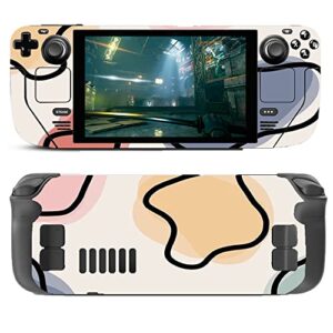 veuenns full set games decal skin for steam deck console handheld gaming pc,specially designed vinyl applique skin to full steam deck coverage,provides protection and improves the feel of the trackpad