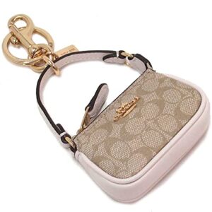 coach women’s mini nolita bag charm in signature canvas