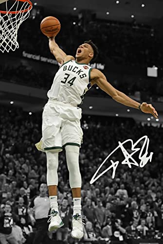 Mingki Giannis Antetokounmpo Poster, ''Greek Freak'' - Basketball Star Canvas Poster for Man Cave Office Home Decor, Basketball Wall Art Basketball Fan Memorabilia Sports Poster, 16"x24"-No Frame