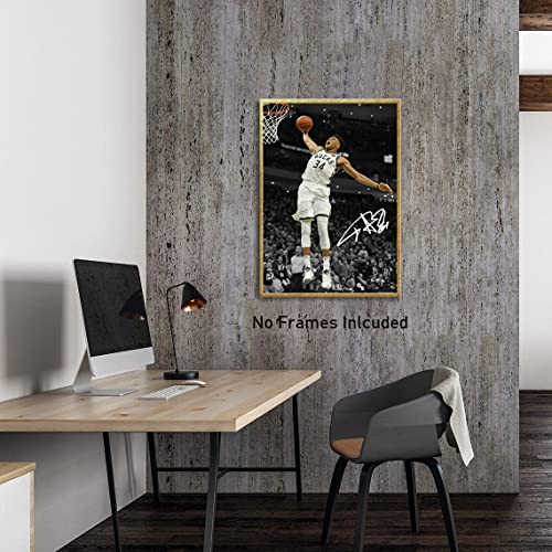 Mingki Giannis Antetokounmpo Poster, ''Greek Freak'' - Basketball Star Canvas Poster for Man Cave Office Home Decor, Basketball Wall Art Basketball Fan Memorabilia Sports Poster, 16"x24"-No Frame