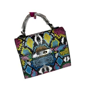 Multicolor Snakeprint mini tote