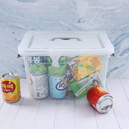 Innouse 12 Qt Storage Container with Lid, 1 Pack Latching Box, Clear Bin with Handle