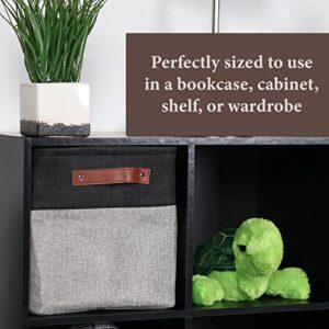 Creekview Home Emporium Basket Cube Storage Bins - 4pk 10.5in Square Collapsible Fabric Storage Cubes Organizer Bins