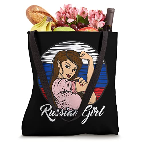 Russian Flag Russia Russian Girl Tote Bag