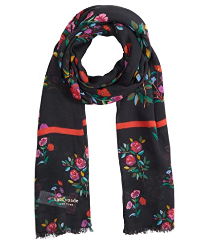 Kate Spade New York Autumn Floral Oblong Black One Size