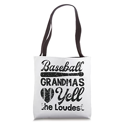 Baseball Grandmas Yell The Loudest Funny Grandmother Tote Bag