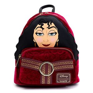 loungefly disney mini backpack, tangled rapunzel disney villains mother gothel