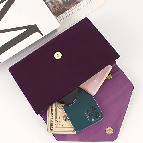 Goclothod Evening Bags Velvet Clutch Purse Women Flap Envelope Handbag