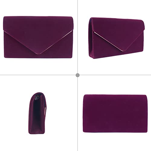 Goclothod Evening Bags Velvet Clutch Purse Women Flap Envelope Handbag