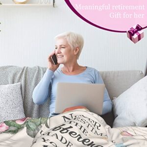 Usweethm Best Retirement Gifts for Women 2023 Retired Gifts for Women Retirement Gifts for Teachers Nurses Mom Grandma Friend Funny Farewell Gifts for Coworkers Boss Retirement 50X60 Inch