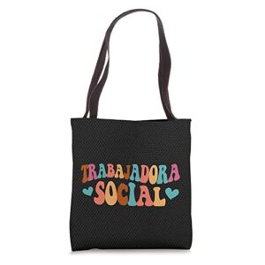 spanish social worker latina case worker trabajadora worker tote bag