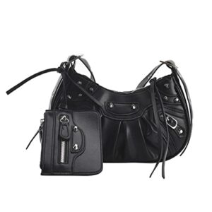 y2k purse crossbody bags for women trendy shoulder bag for women fall fashion 2022 (black)