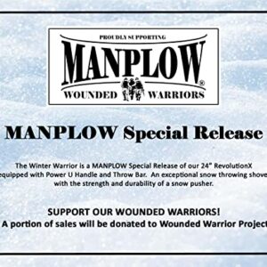 MANPLOW Special Release Winter Warrior 24” RevolutionX with Power U Handle and Throw Bar