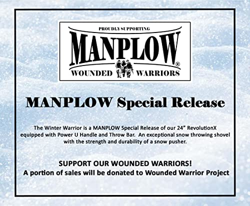 MANPLOW Special Release Winter Warrior 24” RevolutionX with Power U Handle and Throw Bar