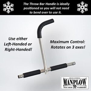 MANPLOW Special Release Winter Warrior 24” RevolutionX with Power U Handle and Throw Bar