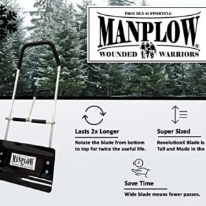 MANPLOW Special Release Winter Warrior 24” RevolutionX with Power U Handle and Throw Bar