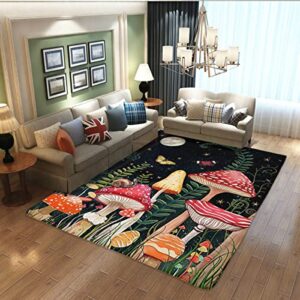 canaro mushroom rugs non-slip soft doormats bath black starry sky carpet floor runner area rugs for home dining living room bedroom farmhouse decor 31.5×19.7inch