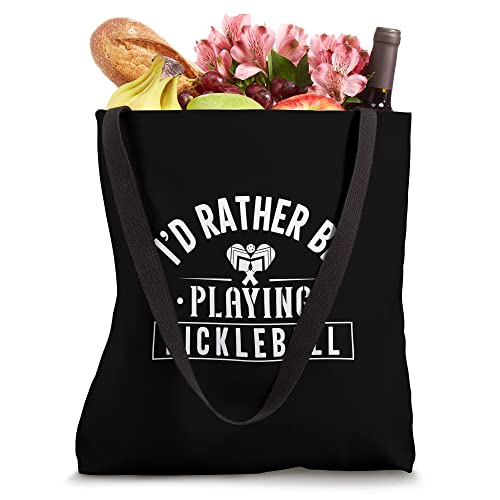 Pickleball sports apparel women men motivational quote Tote Bag