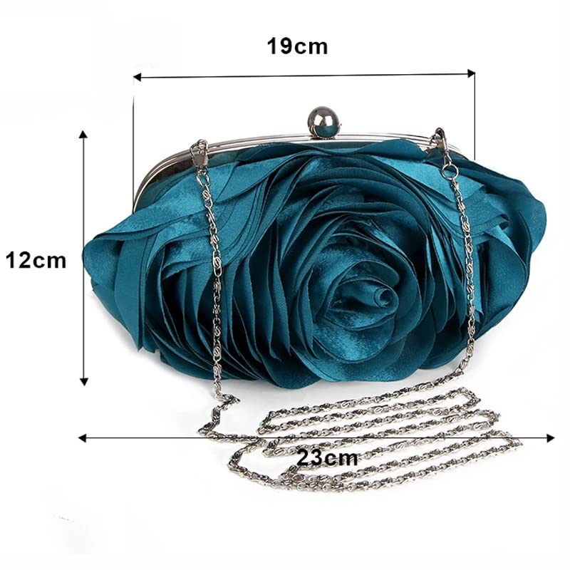 KFJBX Evening Bag Flower Wedding Bags for Bride Purse Handbags Wedding Party Day Clutches (Color : E, Size : 1)