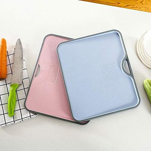 GINHA Chopping Board Set Wheat Straw Plastic Cutting Board Vegetable Meat Tools Kitchen Accessories Chopping Board Non-Slip Frosted Kitchen Cutting Board (Color : 1)