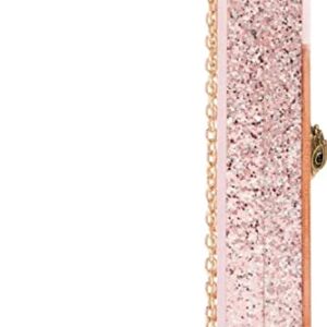 Kurt Geiger Women's Perfume Clutch Kiss Lock Pink Glitter Acrylic Shoulder Bag