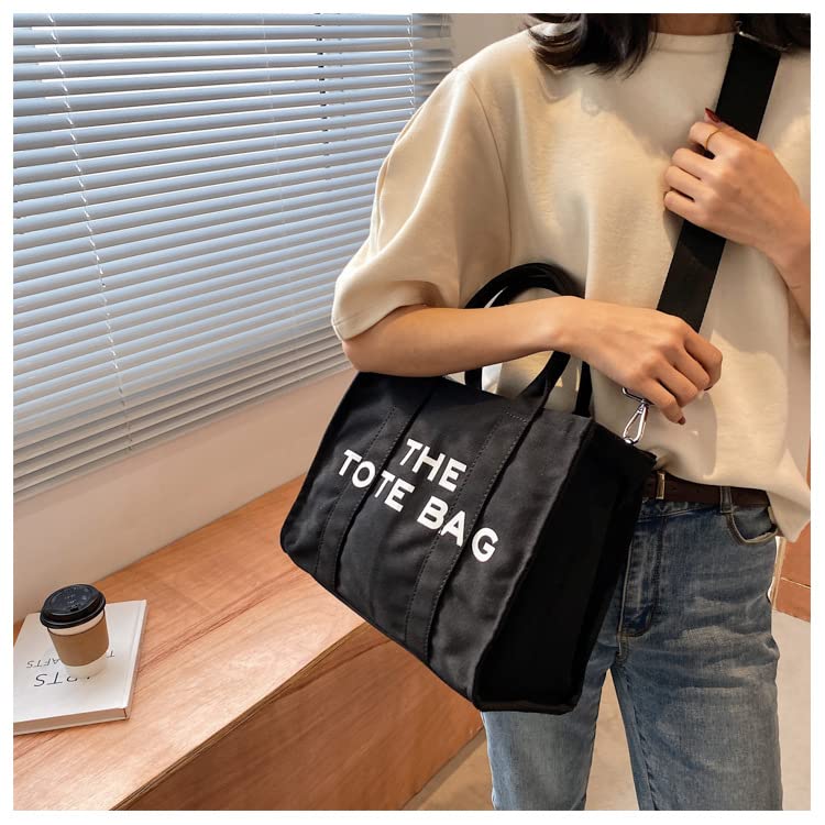 Canvas Tote Bag for Women.Canvas Handbag with Shoulder Strap and Zipper Closure Canvas Bag