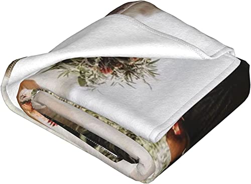 LUCKYCFD Custom Blanket with Photo Text, Customized Picture Personalized Flannel Throw Blankets for Wedding Adult Kid Family Birthday Christmas Father Mother Valentines Day 50"x 40"