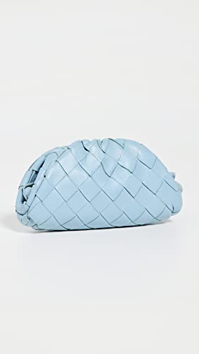 Bottega Veneta Women's Pre-Loved Mini Pouch Intrecciato, Blue, One Size