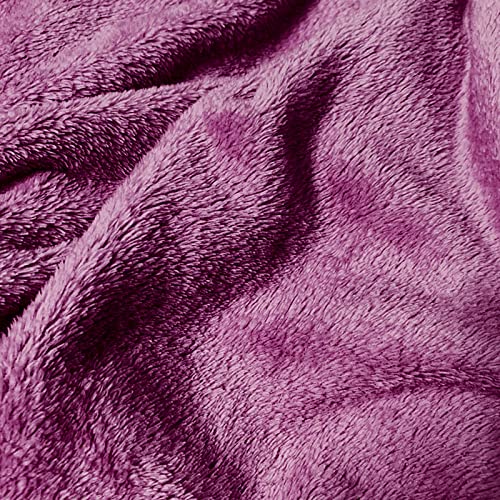 WKBEC Fleece Throw Blankets, Super Soft Flannel Cozy Blankets, Washable Lightweight Fuzzy Blanket for Couch Sofa Bed Office, Throw Size Warm Plush Blankets for All Season (50"x60", Red)